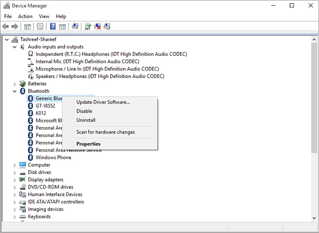 Device Manager Settings